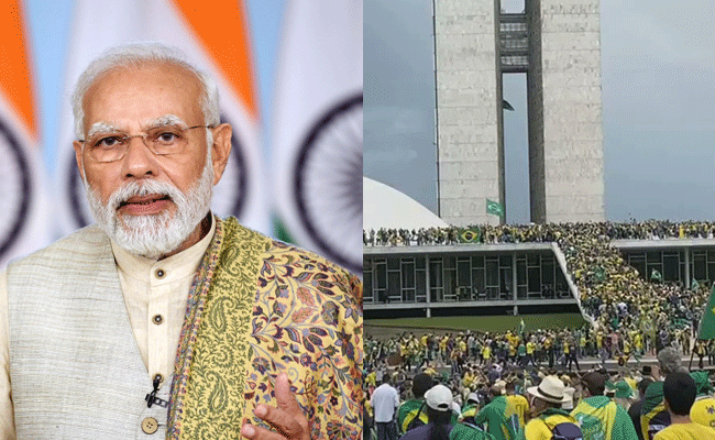 Democratic traditions must be respected by everyone: PM Modi on Brazil ...