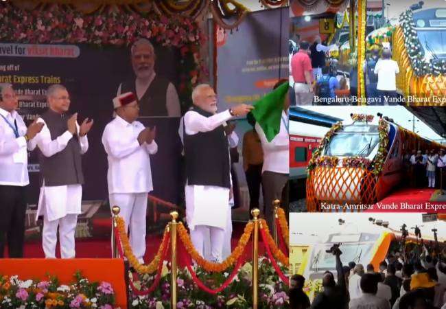 PM Modi flags off three Vande Bharat Express trains in Bengaluru